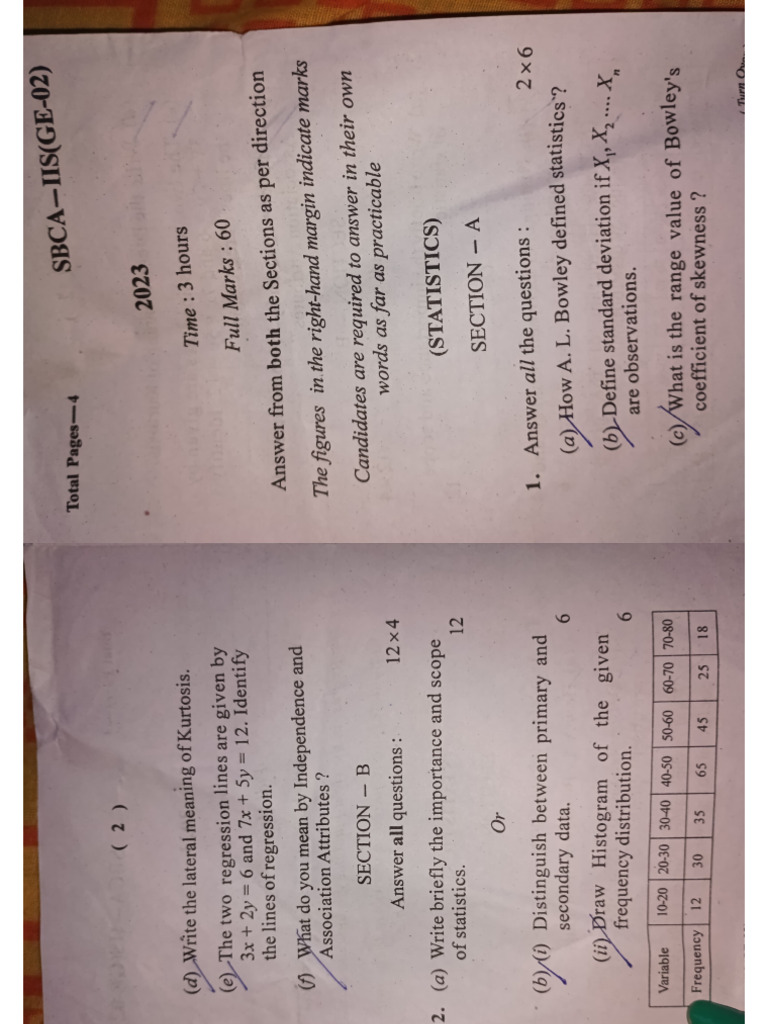 Statistic Question Paper Pdf