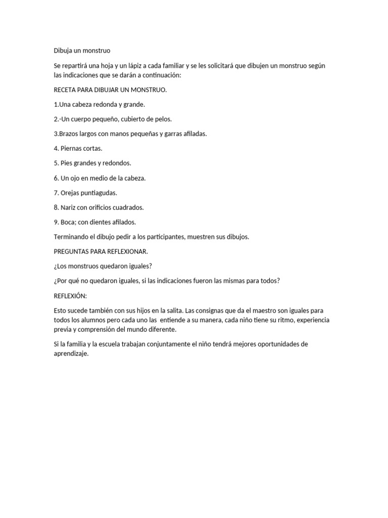 Dibuja un monstruo | PDF