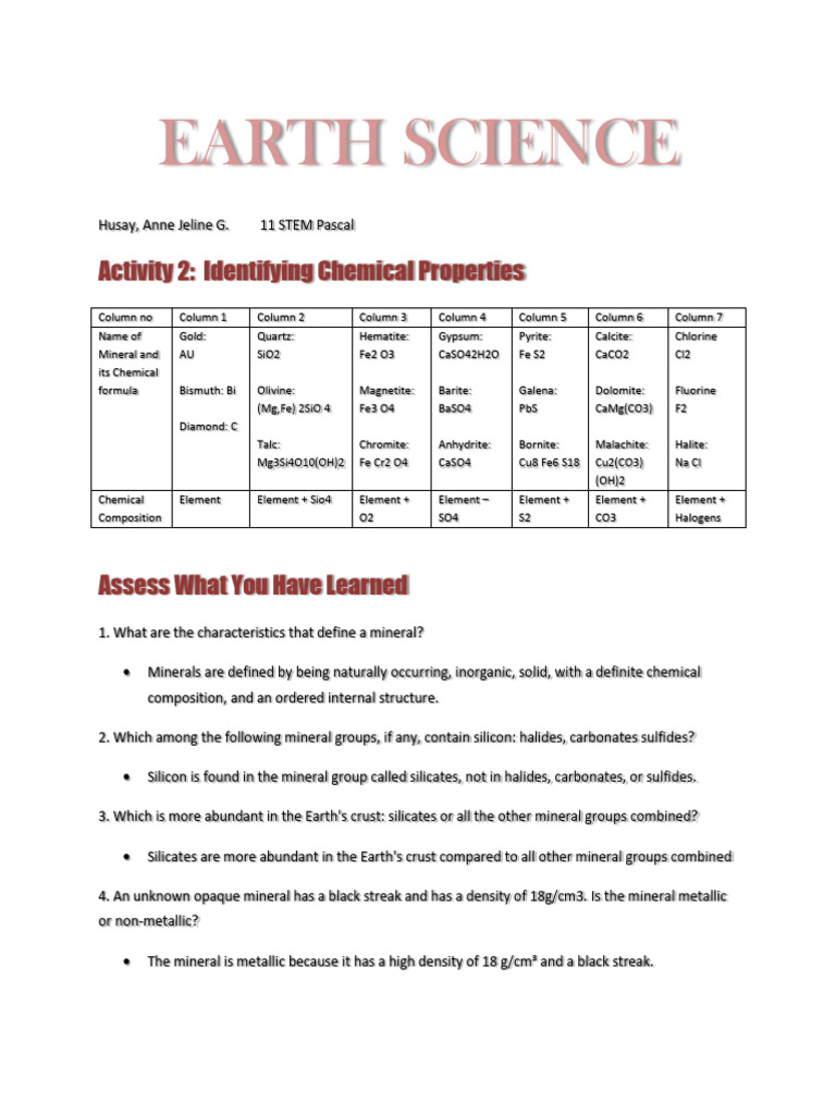 Earth Science | PDF