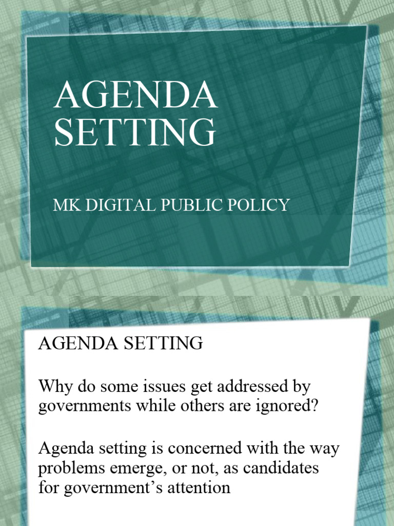 Agenda Setting | PDF