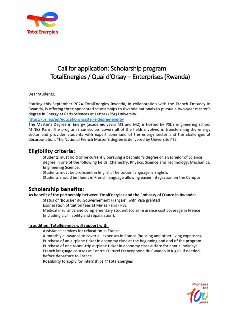 Scholarship Announcement 2024 | PDF