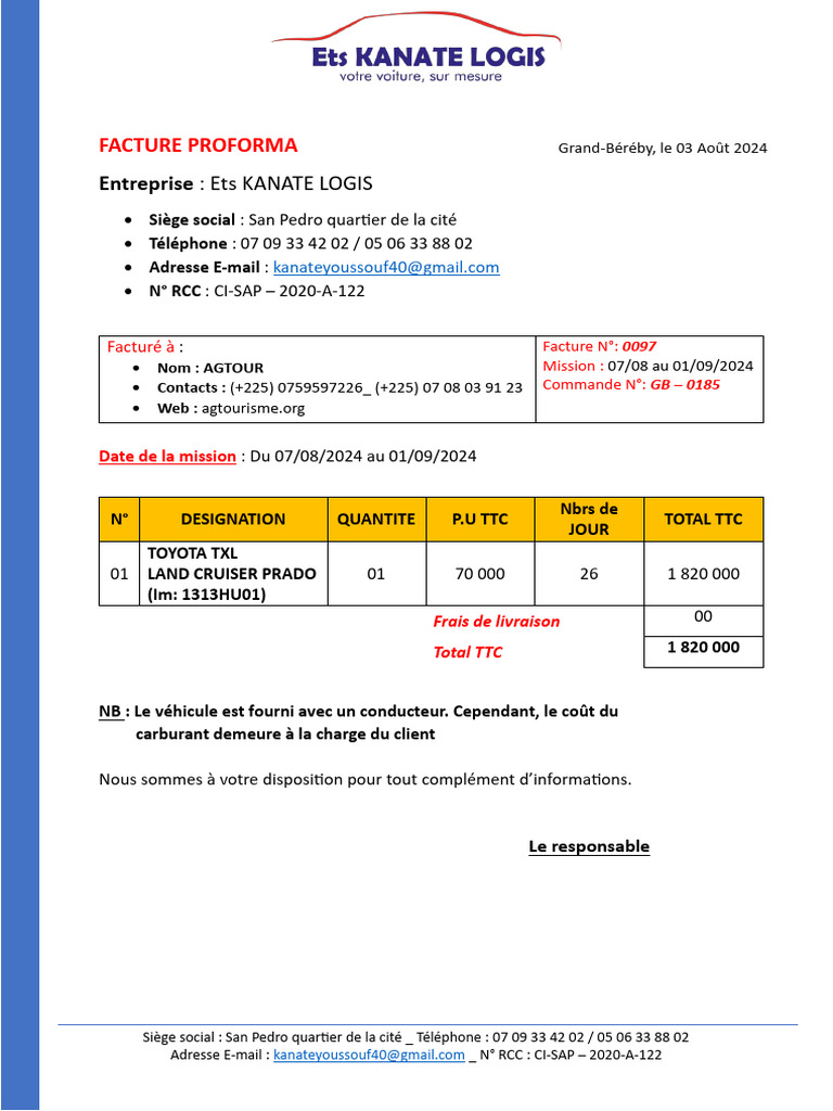 Facture Proforma | PDF