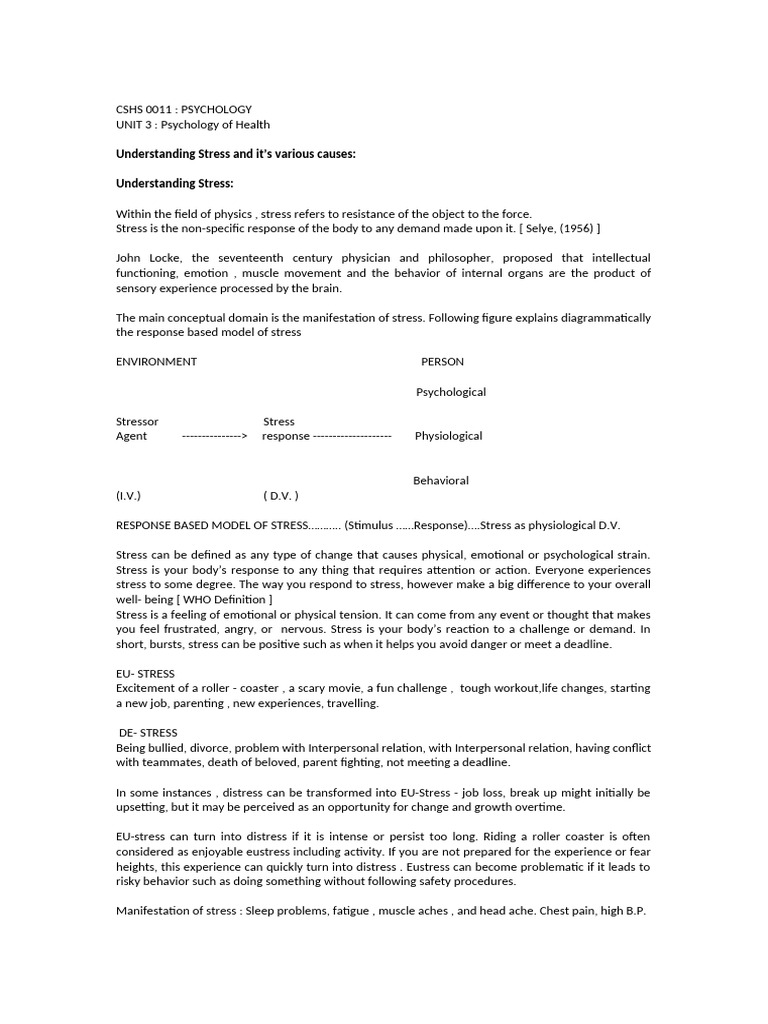 Unit 3 Psychology | PDF