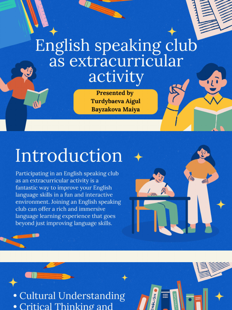 English Speaking Club As Extracurricular Activity | PDF