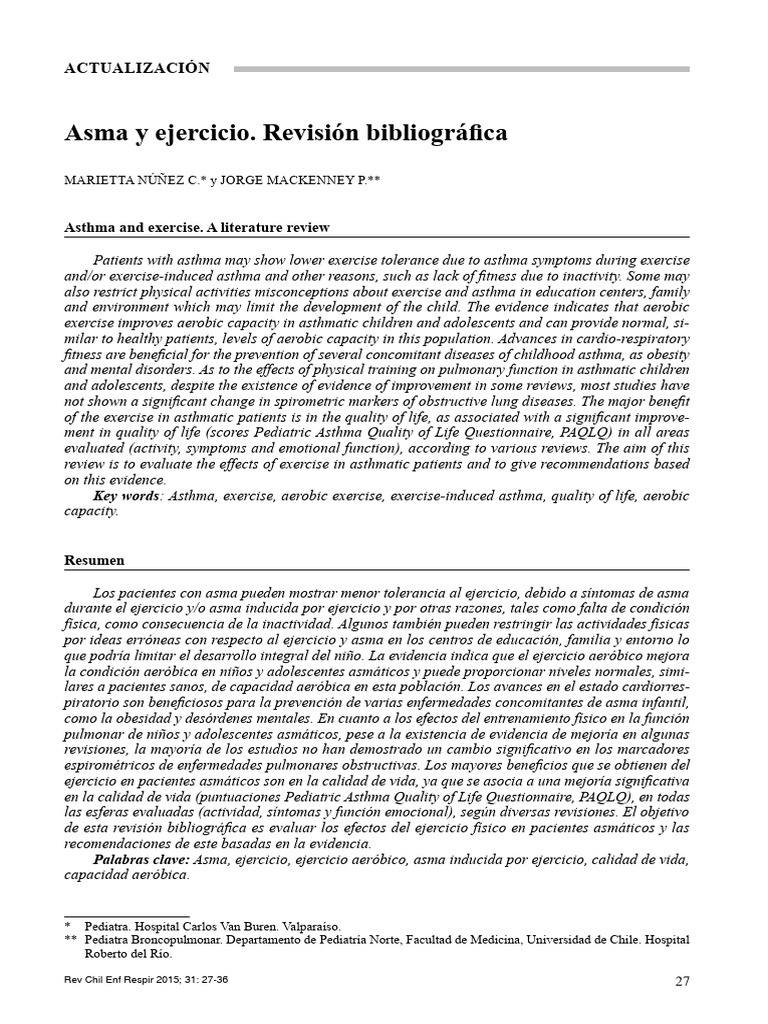 Asma y Ehercicio | PDF