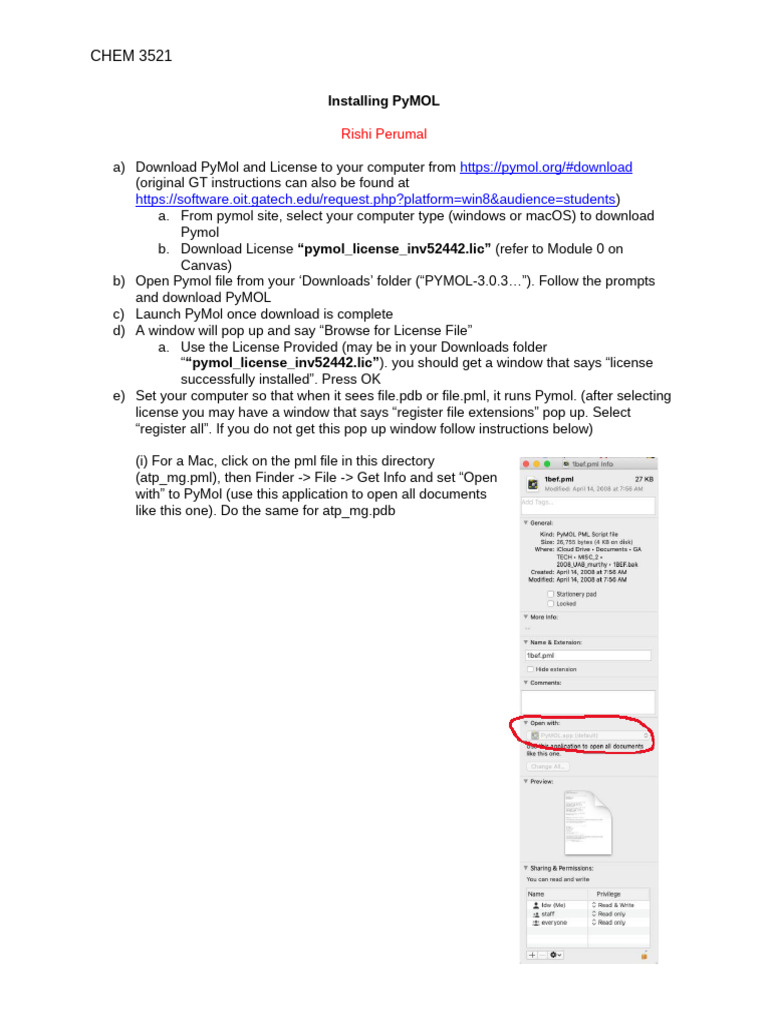 Install PyMol KJT Updated | PDF