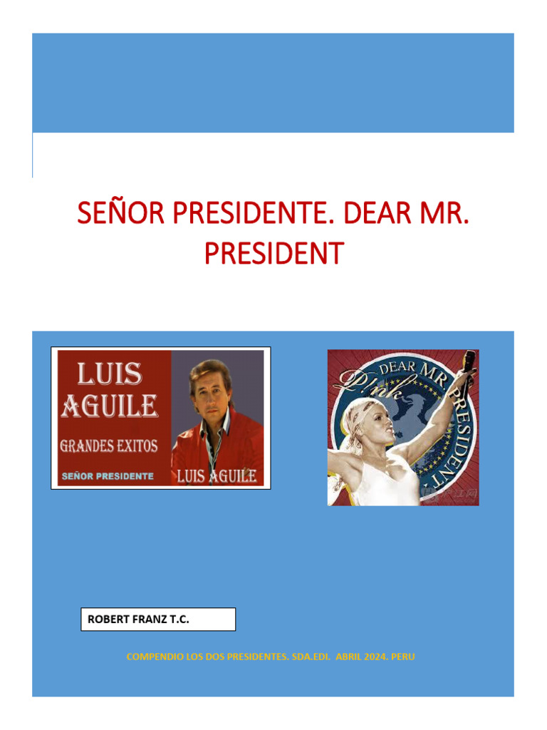Canción Señor Presidente 17pp | PDF