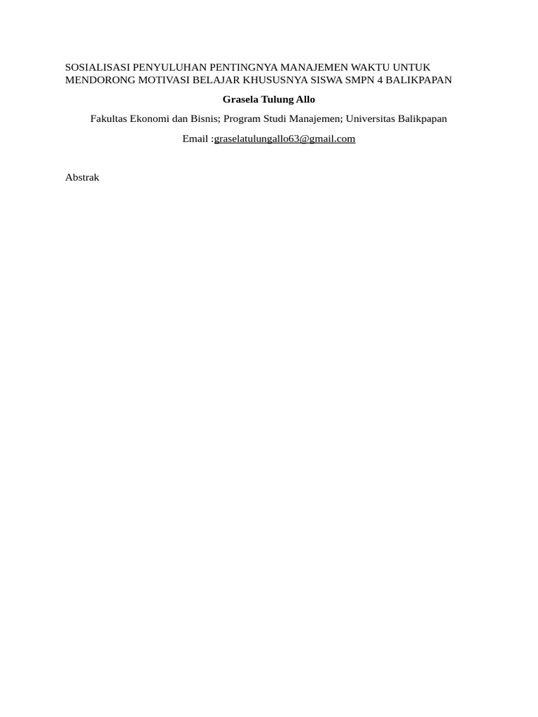 Artikel Jurnal - Grasela Tulung Allo | PDF