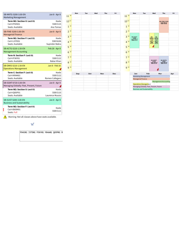 Visual Schedule Builder - Term 2 | PDF