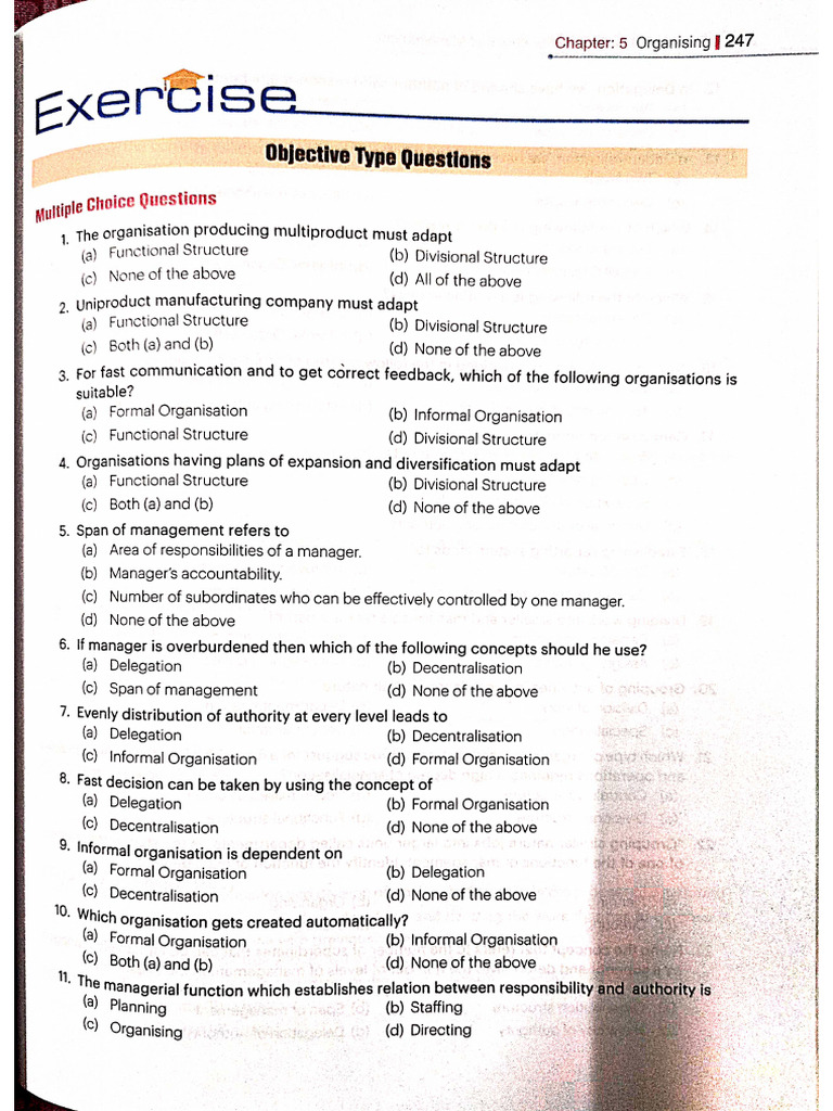 Question Bank Ch-5 Business Studies | PDF