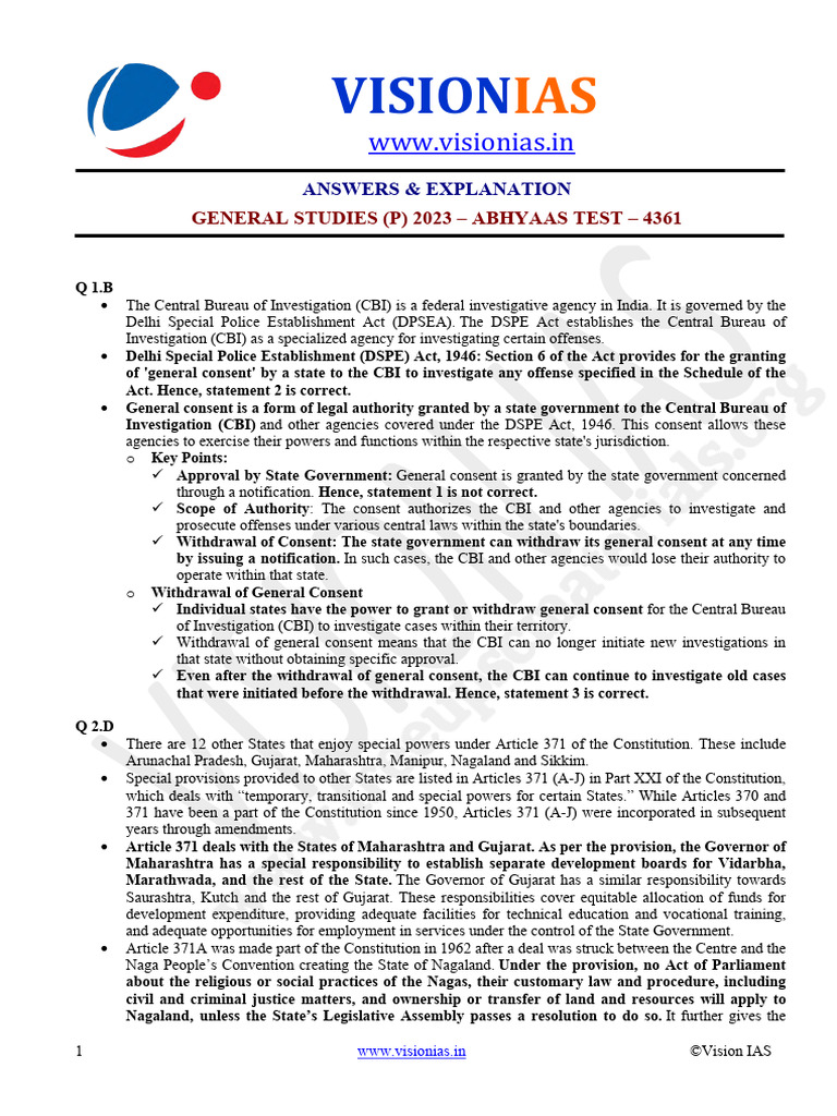 Vision CSP24 Abhyaas T03S | PDF