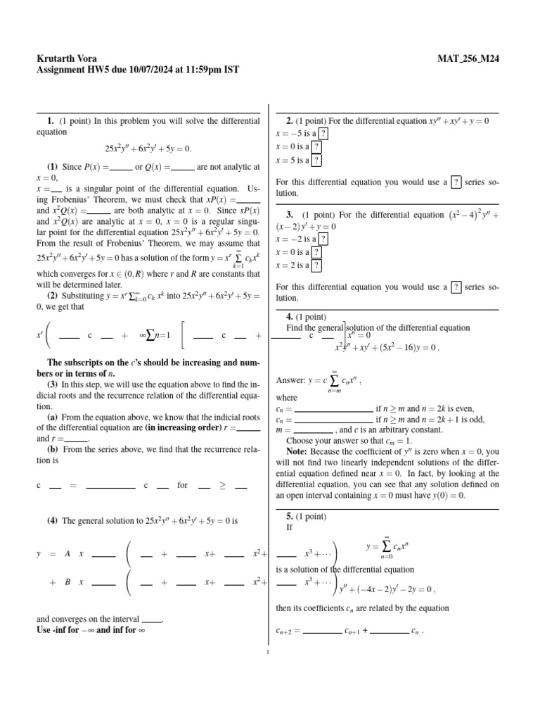 MAT 256 M24.krutarth.v.HW5 | PDF