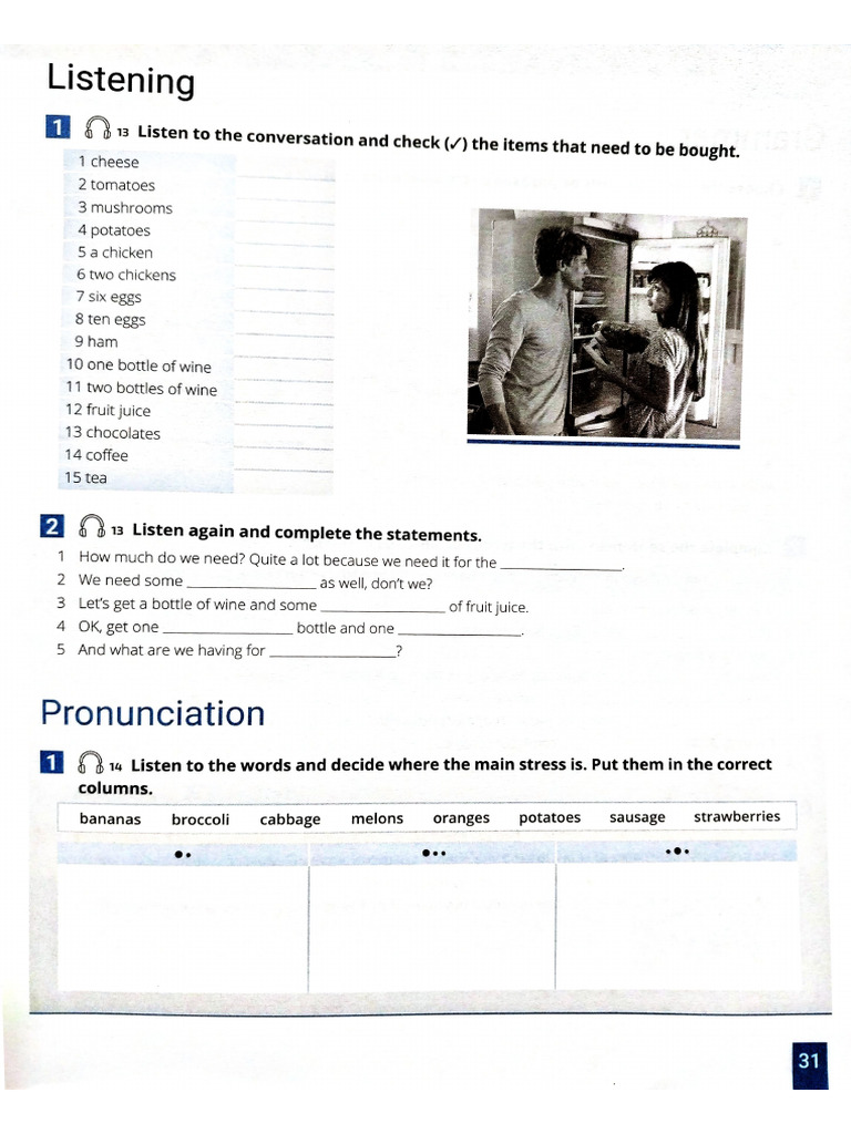 listening worksheet Unit 7 | PDF