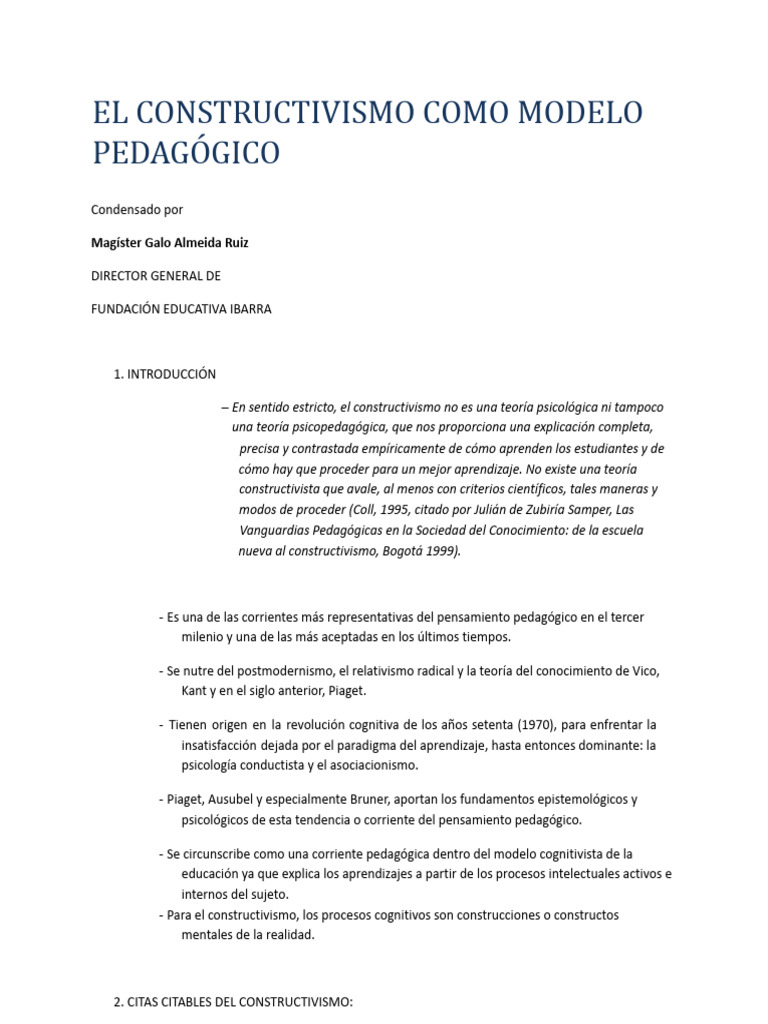 1 Constructivismo | PDF