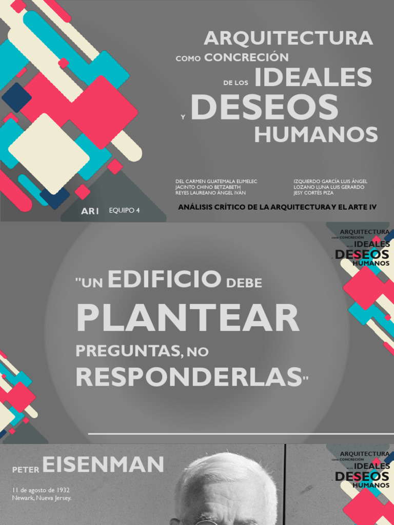 Arquitectura Como Concreción de Los Ideales y Deseos Humanos | PDF ...