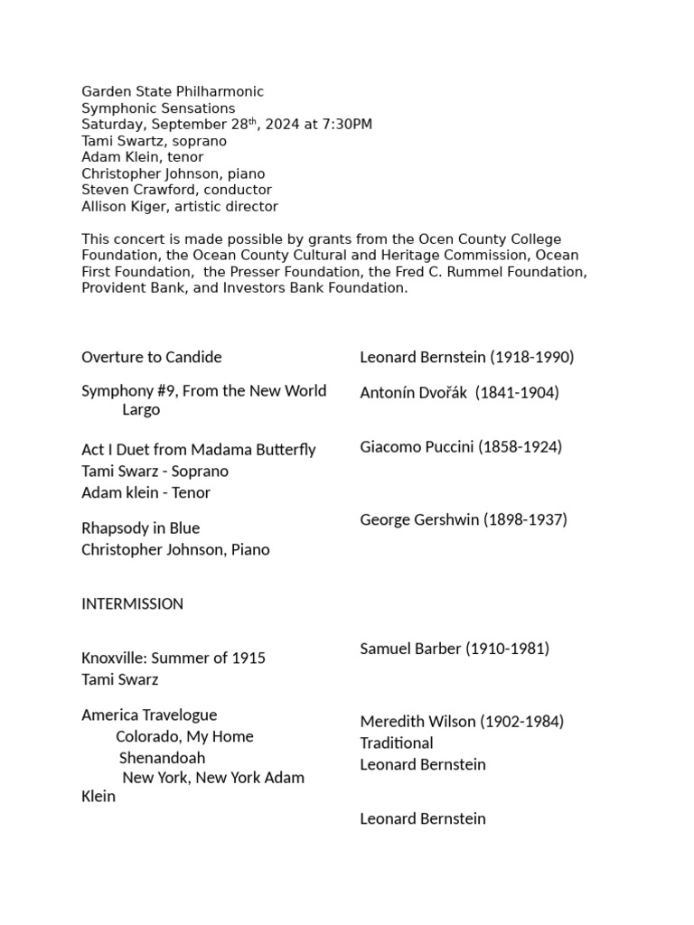 9-28 Program, Roster, Bios | PDF