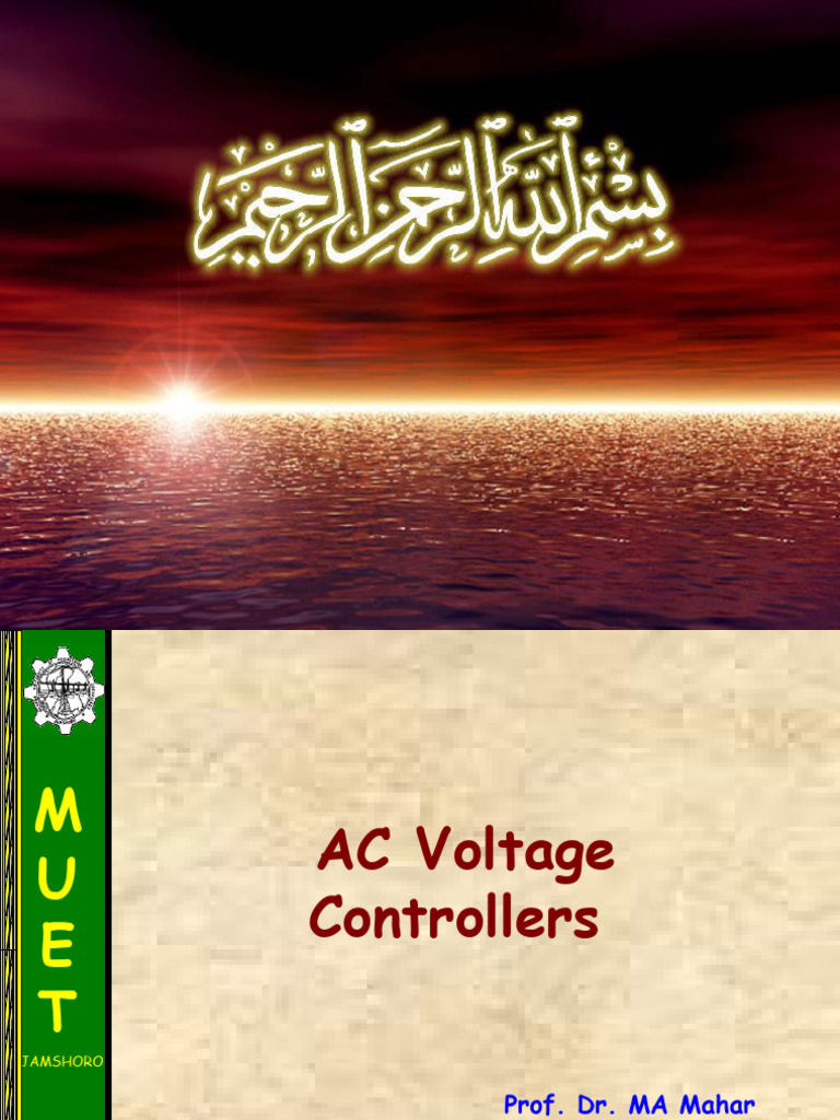 Lecture 15 - AC Voltage Controllers | PDF