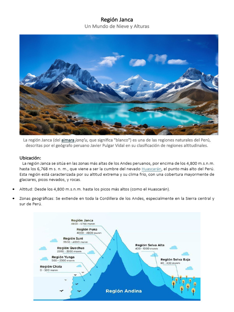 Región Janca | PDF | Andes | Naturaleza