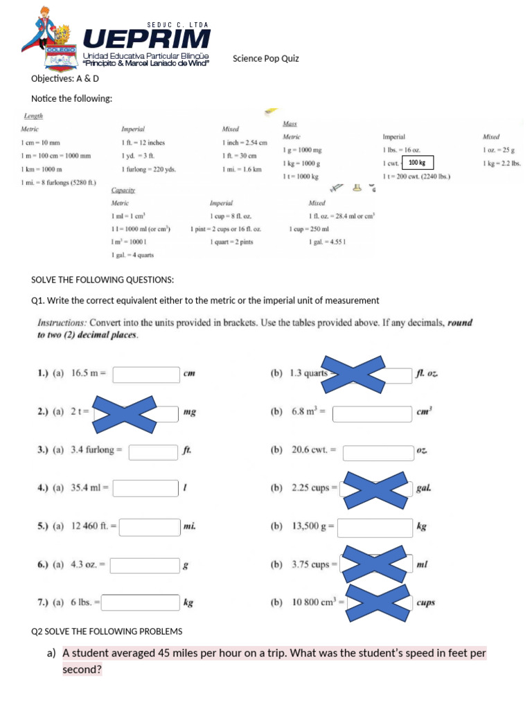 Toddle-Science Pop Quiz | PDF