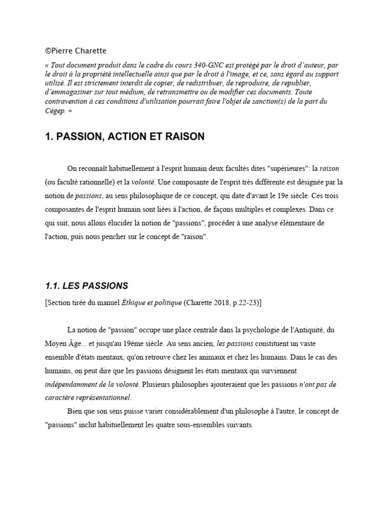 GN Passion Action Et Raison | PDF