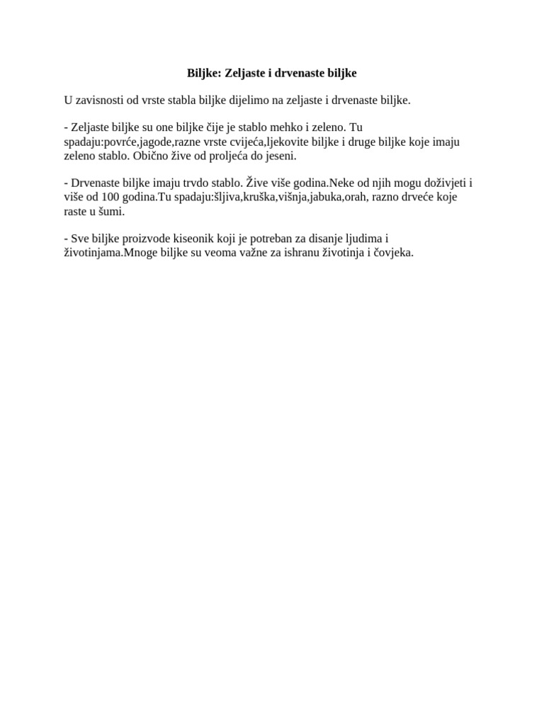 Biljke | PDF