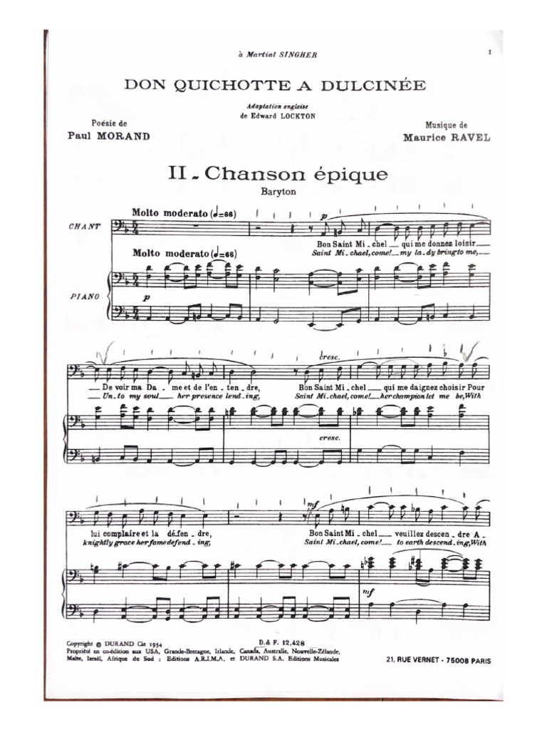 Don Quichotte A Dulcinée | PDF