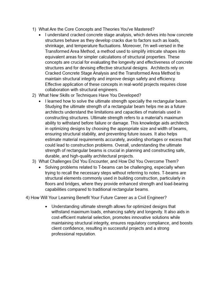 Midterm Reflection Arcstruc - Subijano | PDF