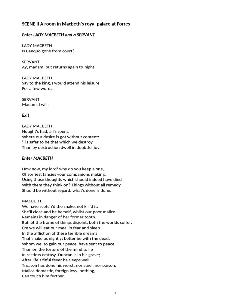 Week 15 Macbeth Script | PDF