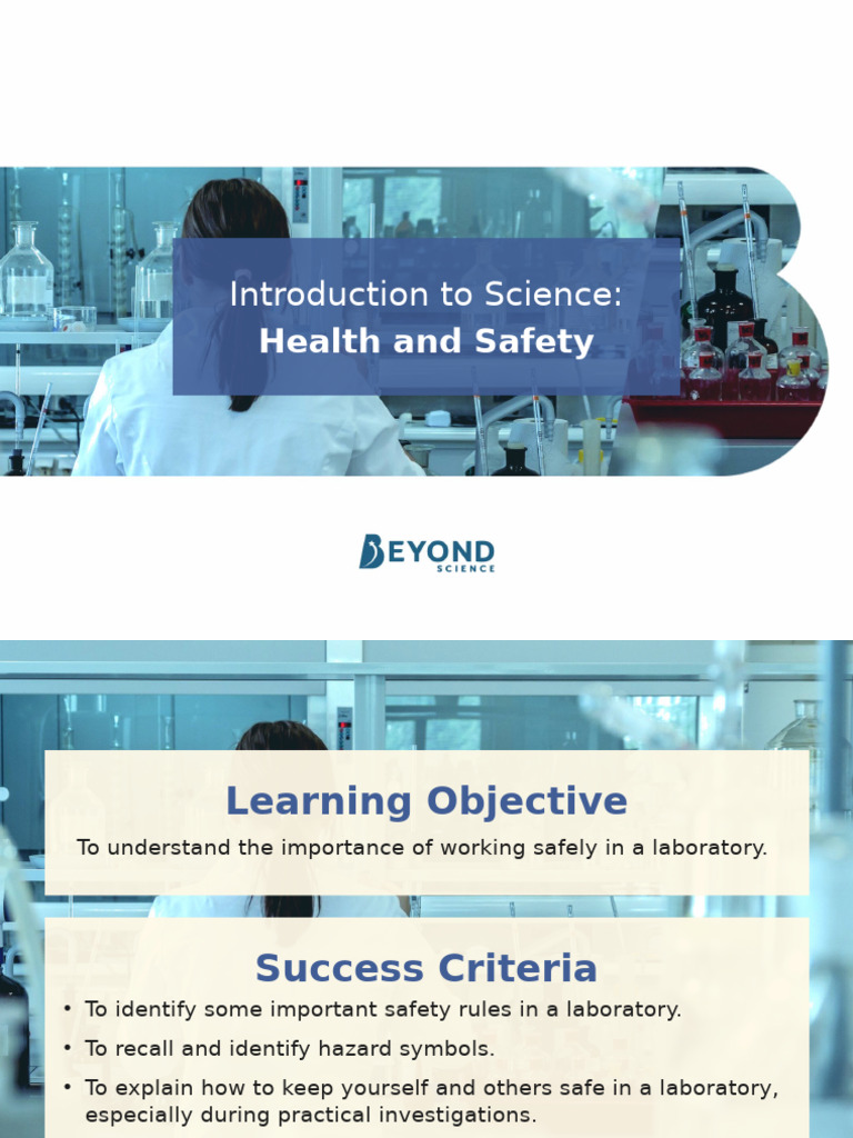 Introduction to Science Health and Safety 2 | PDF