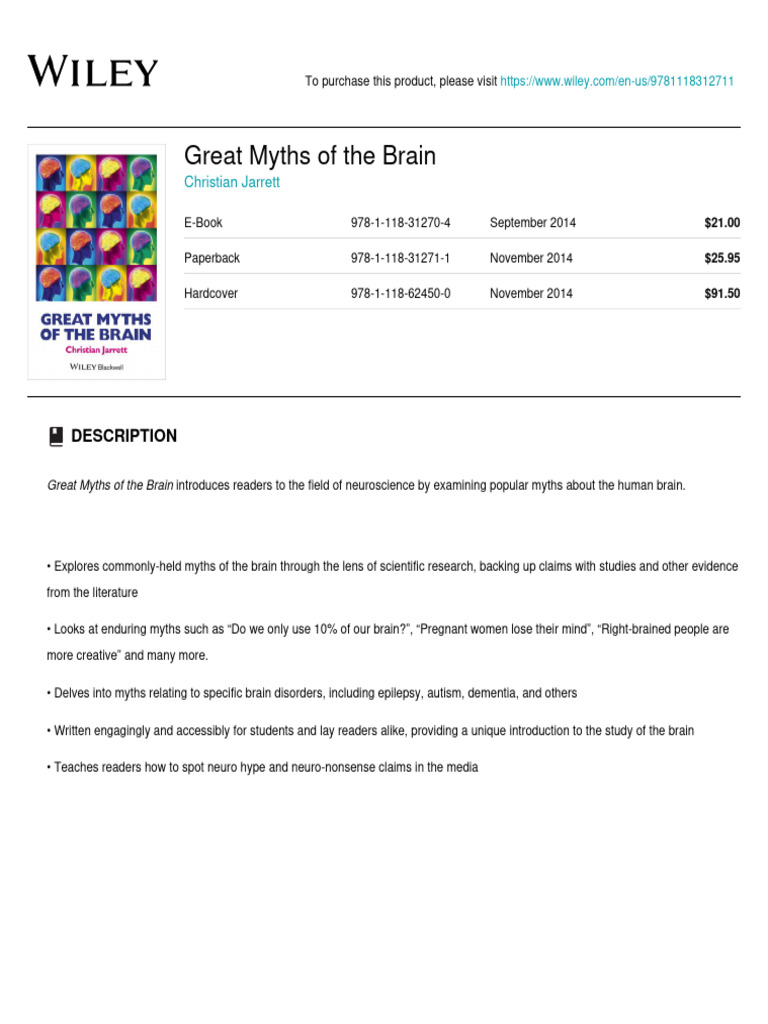 Great_Myths_of_the_Brain Christian Jarrett | PDF