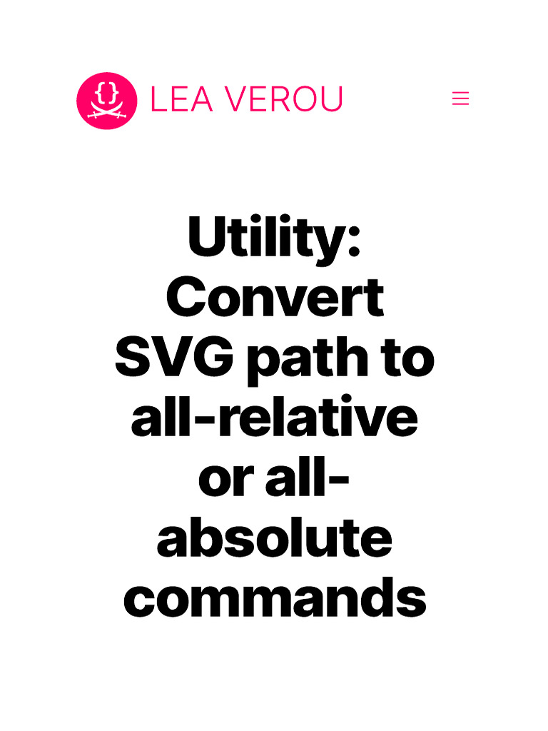 Utility_ Convert SVG path to all-relative or all-absolute comman | PDF Utility_ Convert SVG path to all-relative or all-absolute comman | PDF