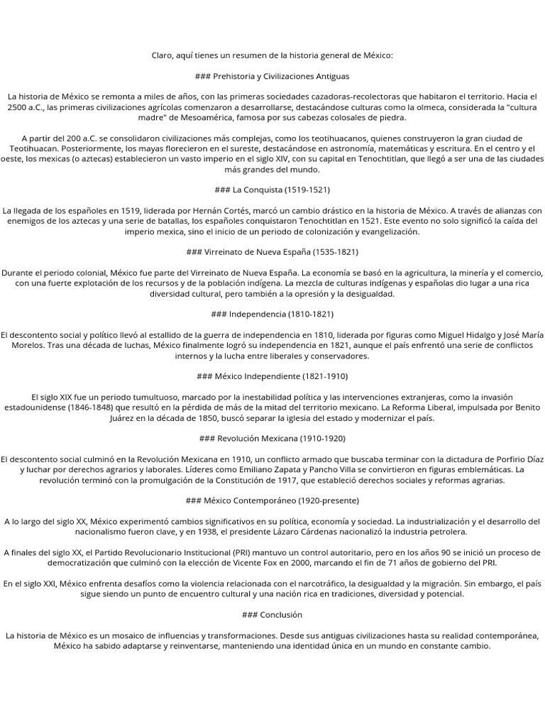 Historia de Mexico | PDF