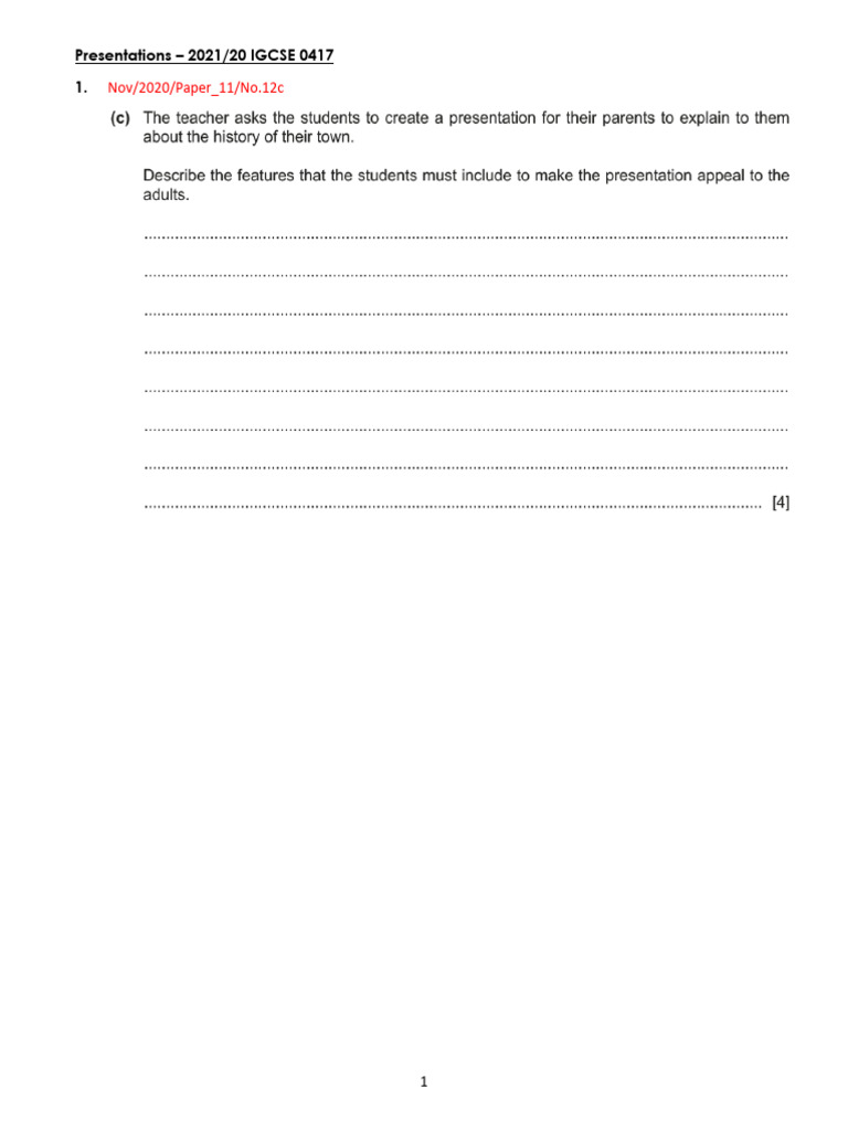 2021_20-Presentations-IGCSE-0417 | PDF