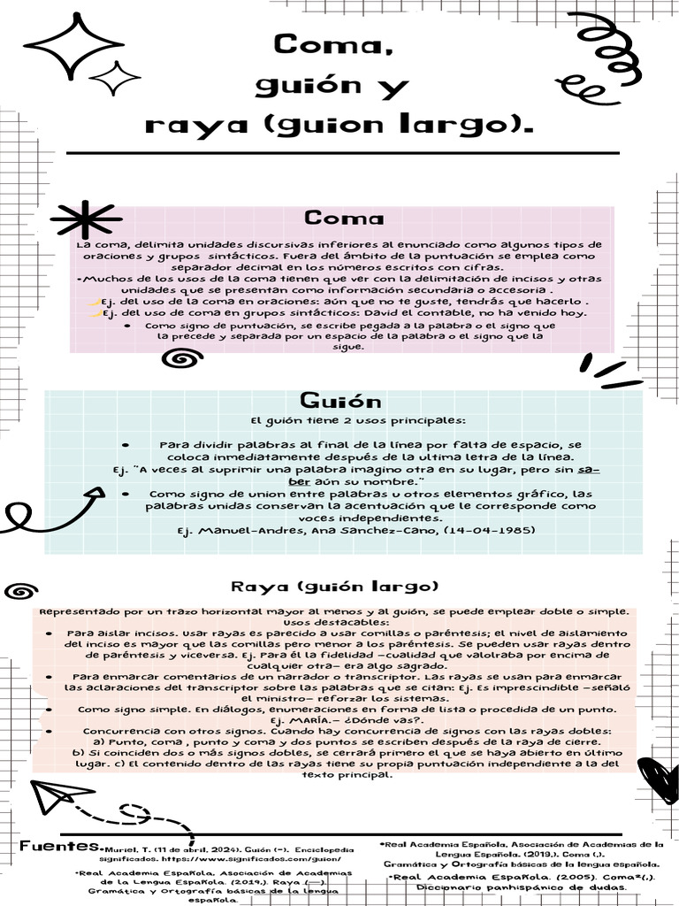 Coma, Guión y Raya (Guión Largo) | PDF