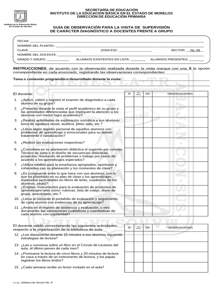 Guia Visit Diagn-Docent | PDF