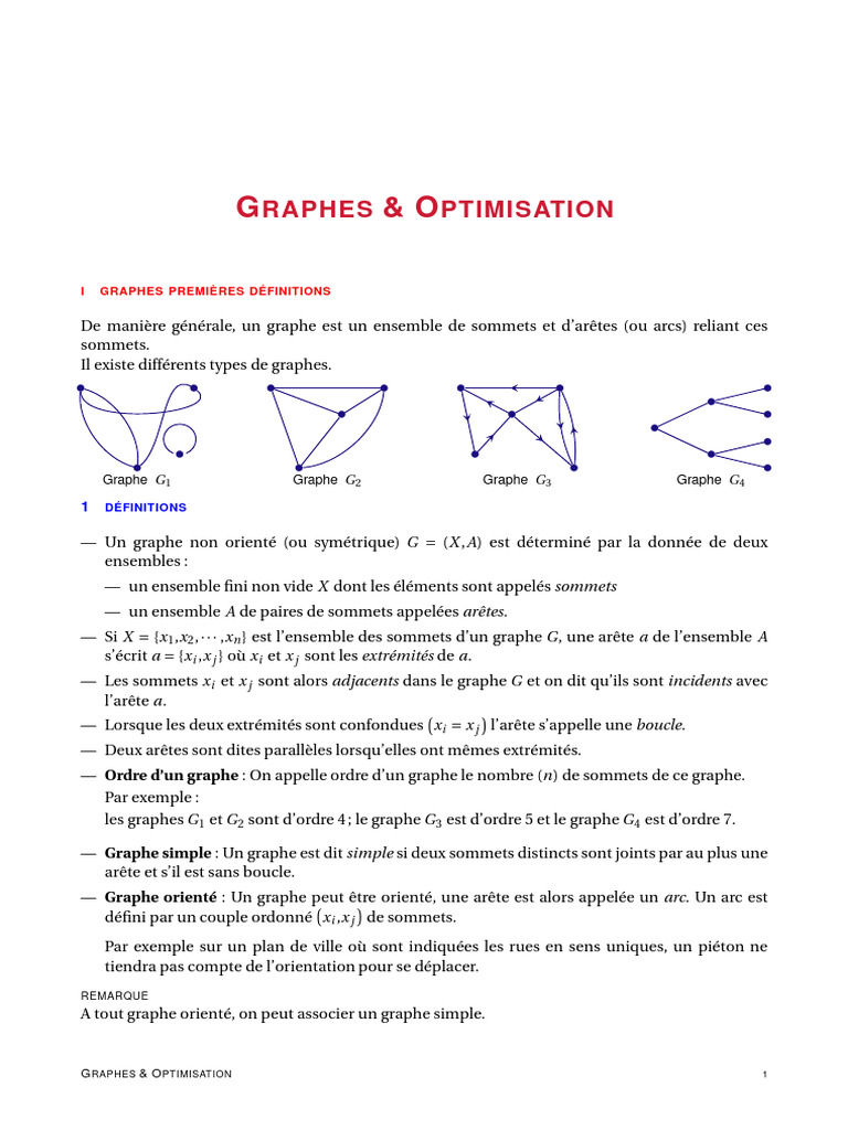 Graphes & Optimisation | PDF