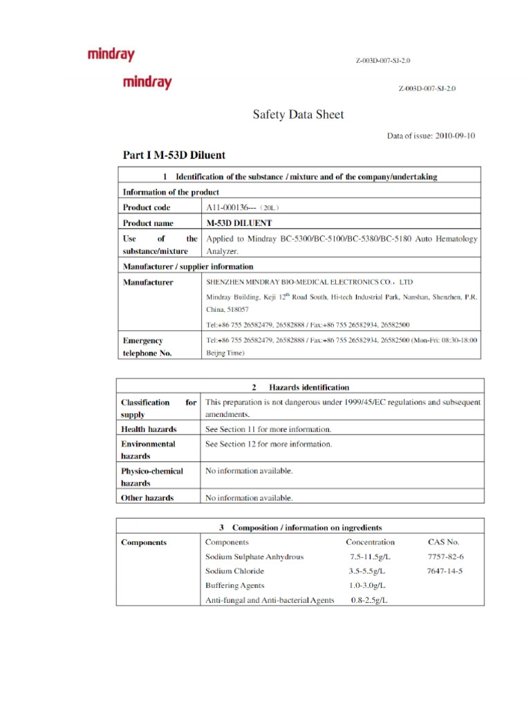 MSDS BC - 5800 | PDF