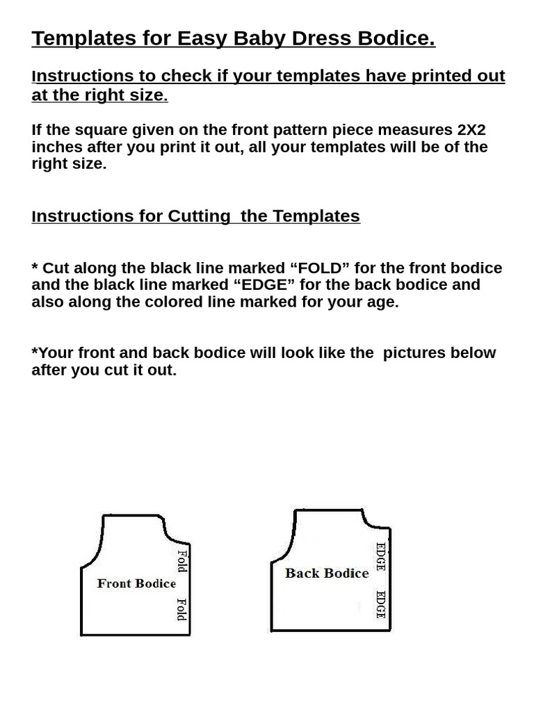 Baby Dress Template | PDF
