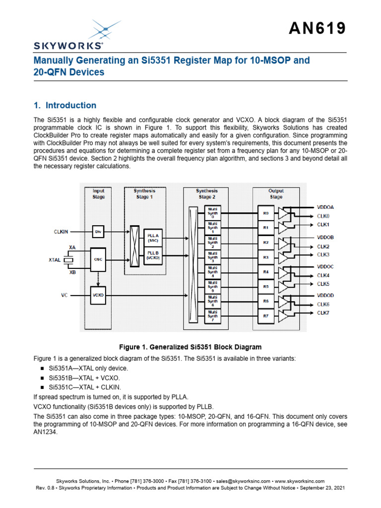 Si5351 Register Map Generation Guide | PDF | Telecommunications ...