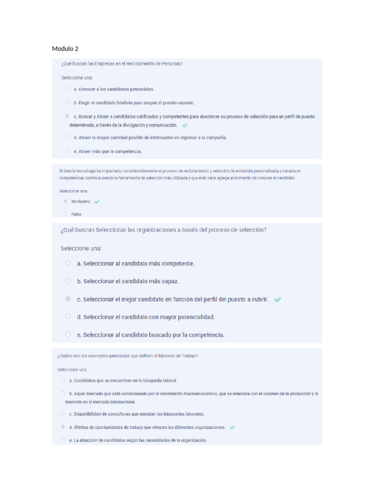 Respuestas Modulo 1 Diplomado | PDF