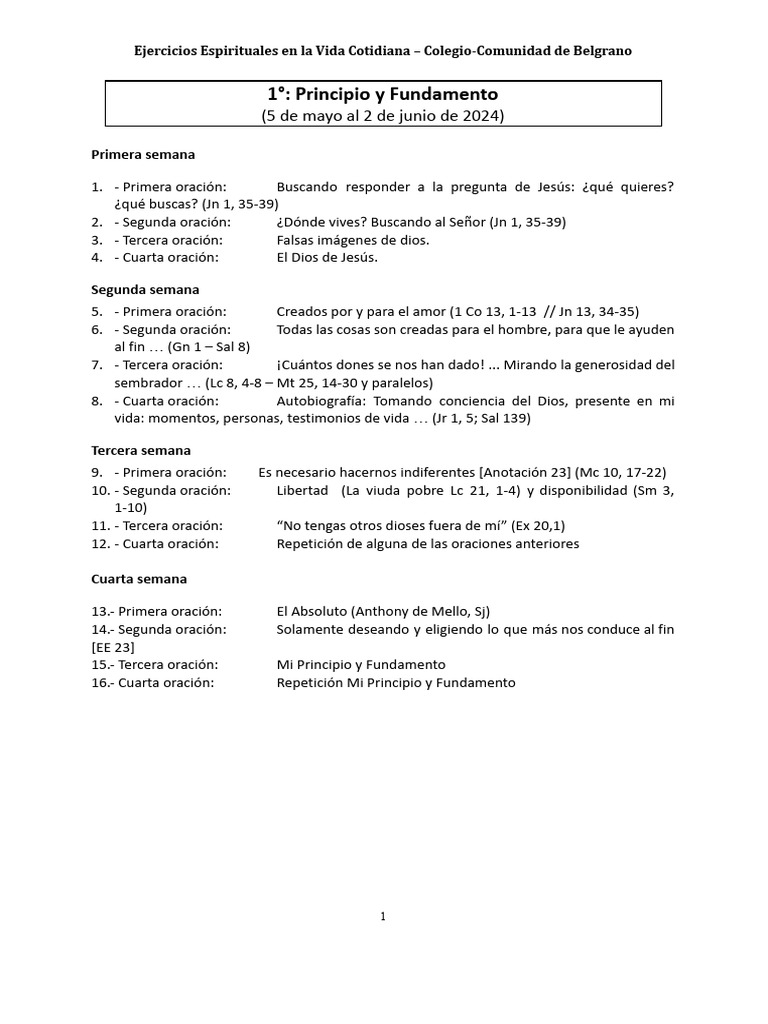 1.principio y Fundamento | PDF