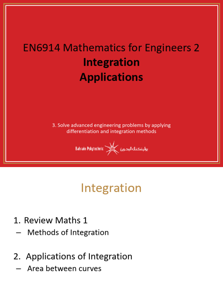 Slides Integration 1 | PDF