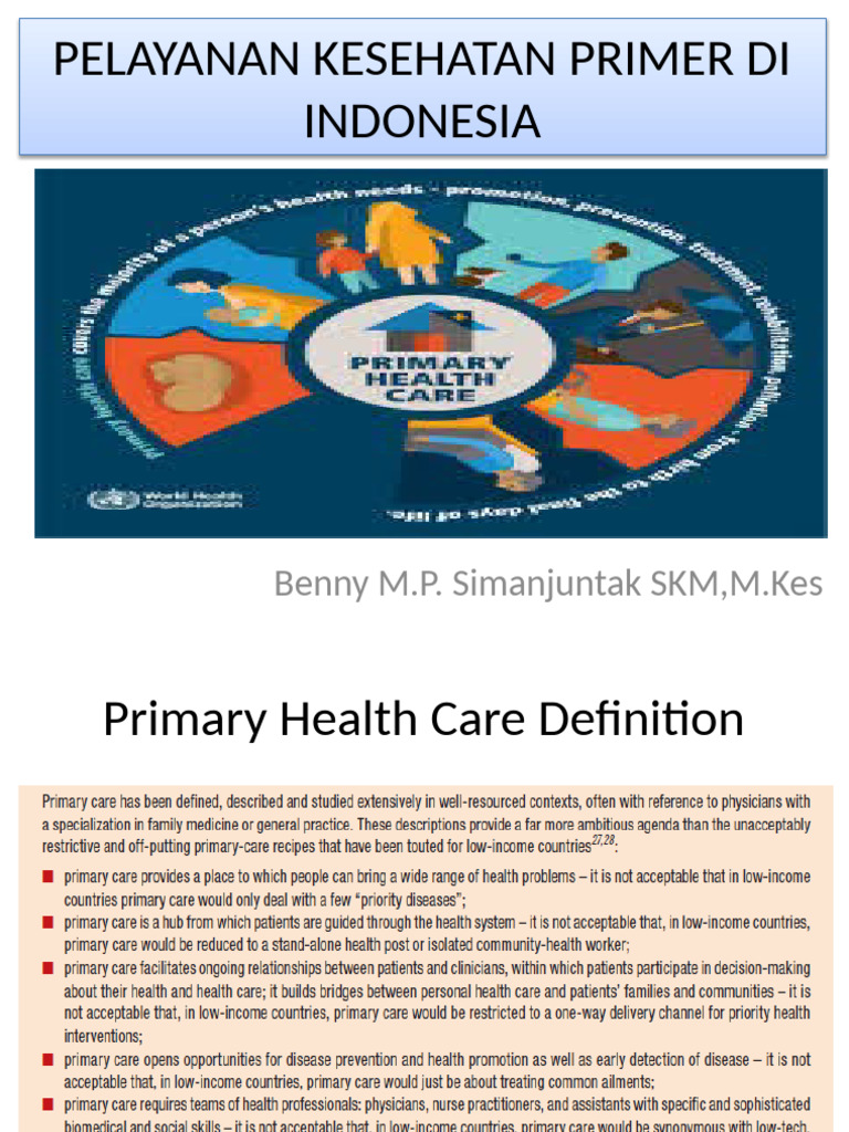 Prinsip Pelayanan Kesehatan Primer Dan SKN 2020 (Pertemuan Ke-4) | PDF