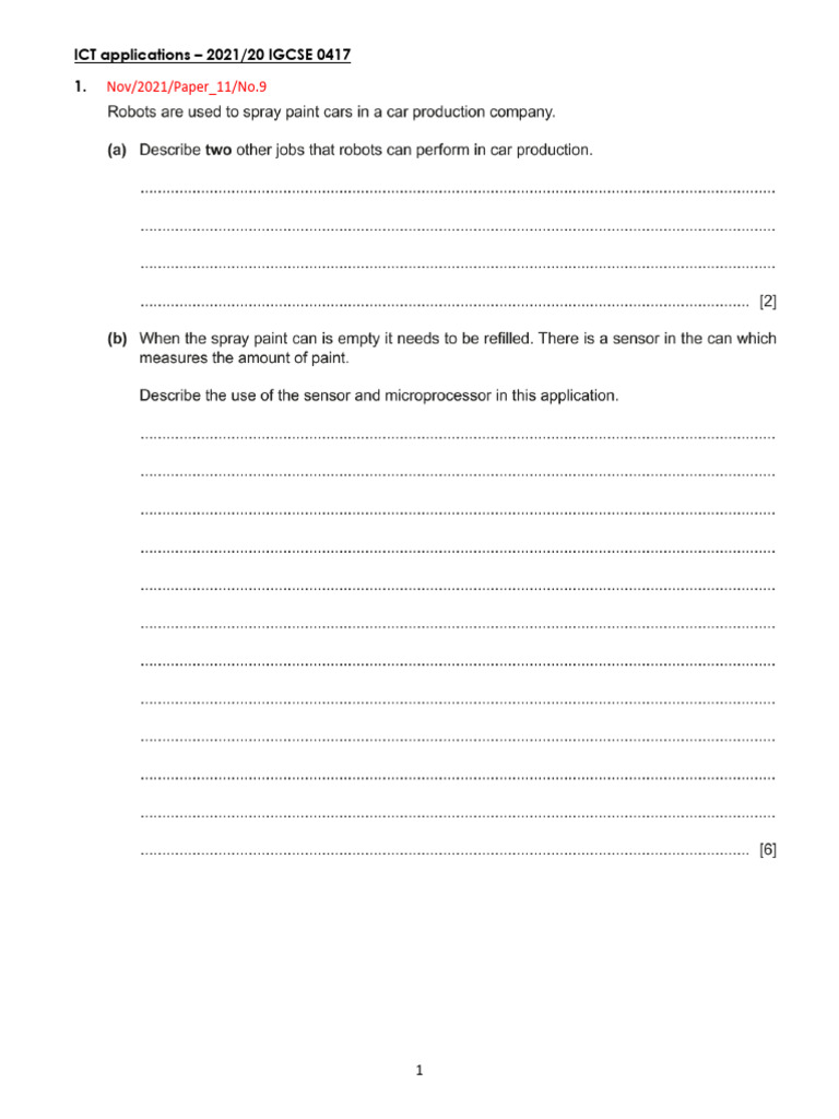 2021 - 20 ICT Applications IGCSE 0417 AutoRecovered | PDF