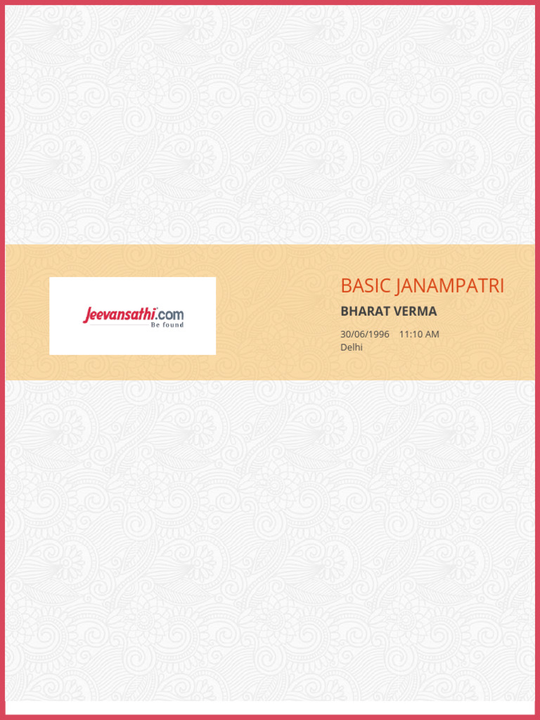 BasicJanamPatri 2 | PDF