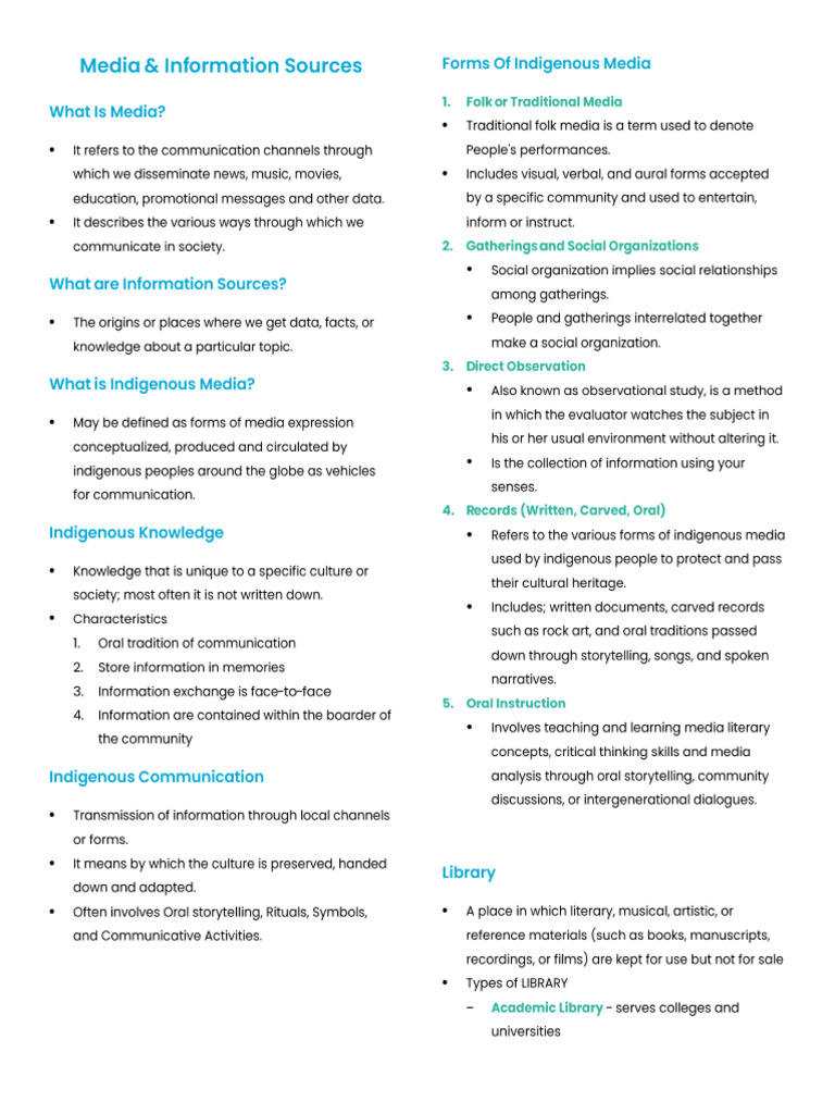 Q1 MIL Media Information Sources | PDF