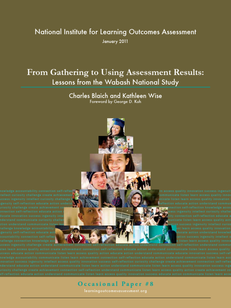Blaich, Wise - 2011 - From Gathering To Using Assessment Results ...