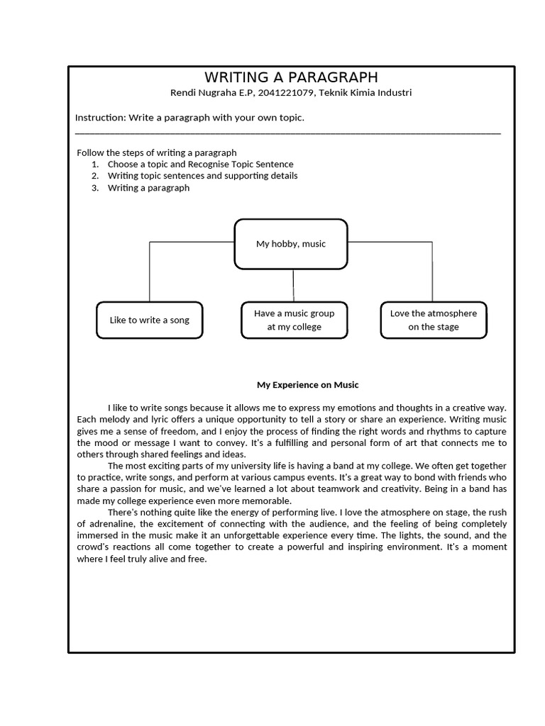 Template Writing A Paragraph | PDF