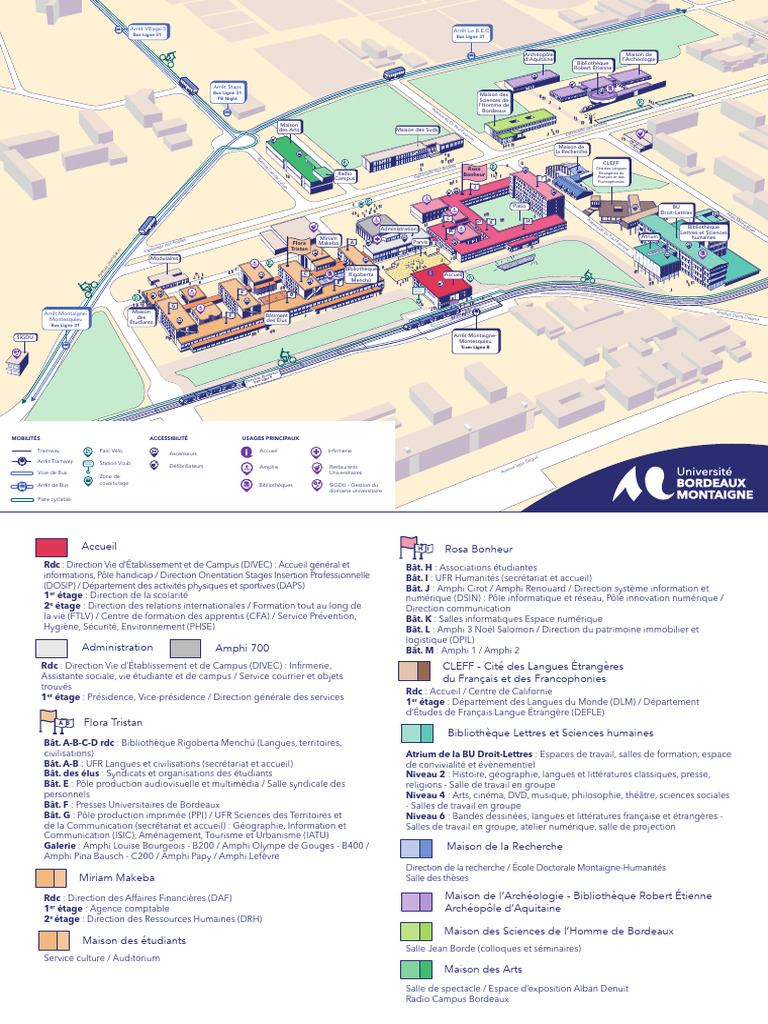 Plan Universite Bordeaux Montaigne | PDF