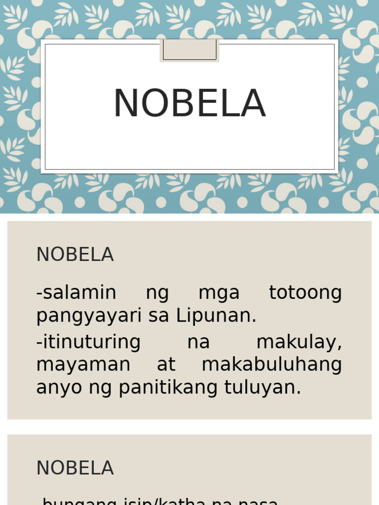 Nobela | PDF